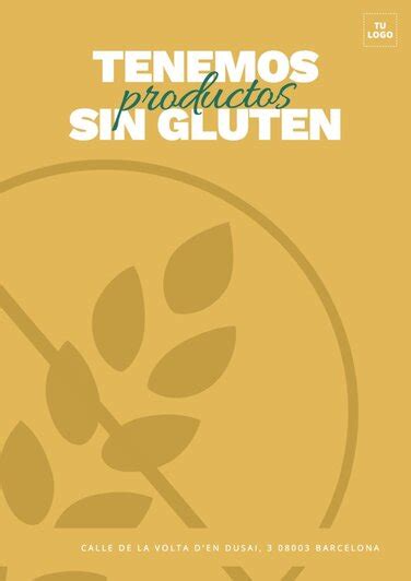 Carteles Editables Y Símbolos Para Productos Sin Gluten