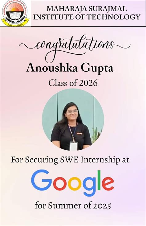 Maharaja Surajmal Institute Of Technology Posted On Linkedin