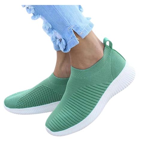 Cpng Walking Shoes For Women Outdoor Mesh Shoes Casual Slip On