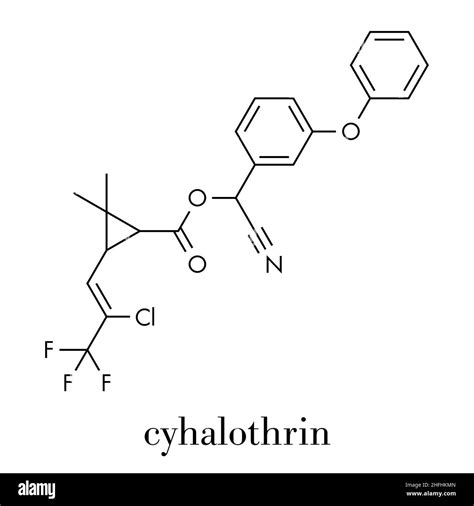 Cyhalothrin Insecticide Molecule Skeletal Formula Stock Vector Image