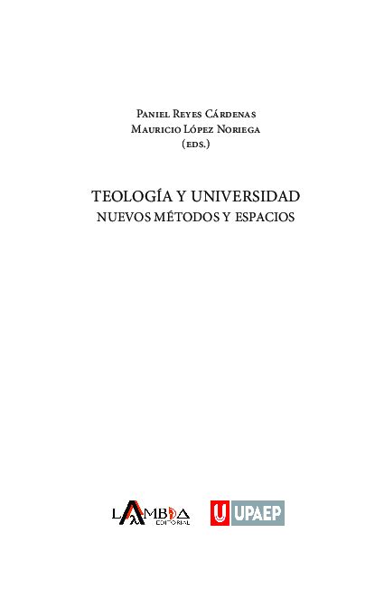 Pdf Teologia Y Universidad Introduccion