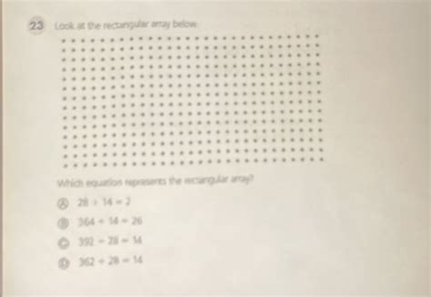Solved 23 Look At The Rectangular Array Below Which Equation