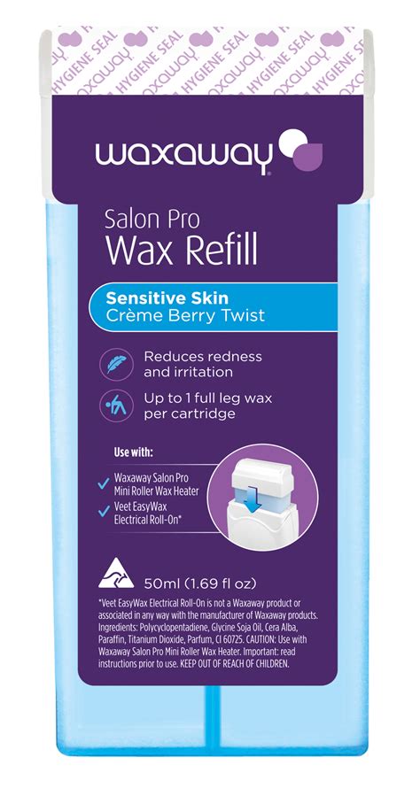 Waxaway Salon Pro Creme Berry Twist Wax Cartridge Refill 50ml The