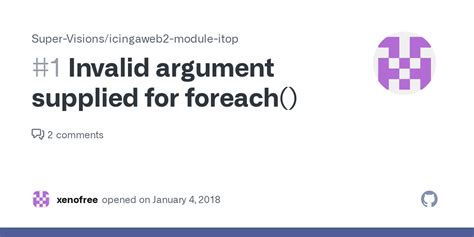 invalid argument supplied for foreach · issue 1 · super visions
