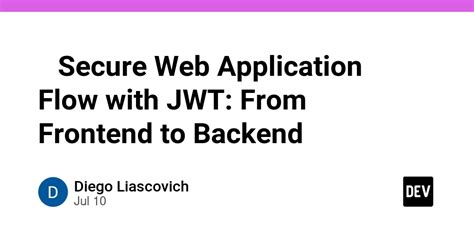 🔐 Secure Web Application Flow With Jwt From Frontend To Backend Dev
