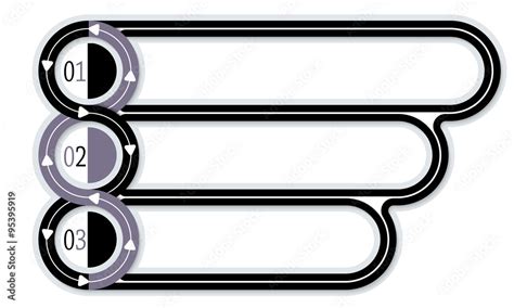 Three Connected Frames For Your Text And Arrows Stock Vector Adobe Stock