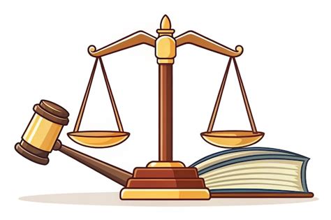 Law Book Illustration Icon Clipart For Law And Justice Vector Premium