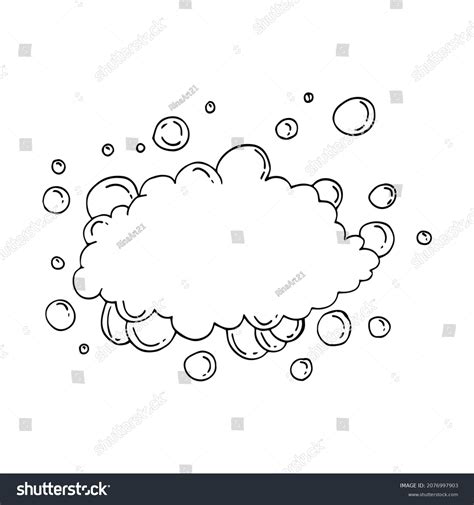 Hand Drawn Bath Foam Soap Bubbles Stock Vector Royalty Free