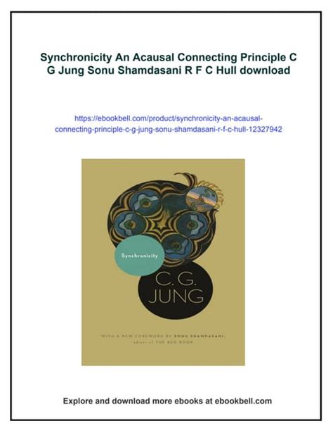 Synchronicity An Acausal Connecting Principle C G Jung Sonu Shamdasani R F C Hull Pdf