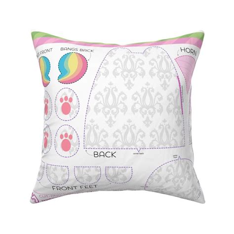 Cut And Sew Unicorn Kitty Plush Bundle Fabric Spoonflower