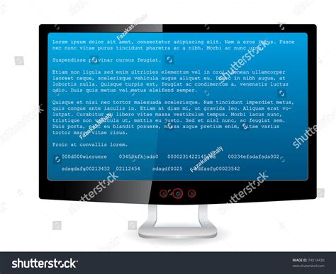 Black Tft Screen Error Message Stock Vector Royalty Free 74514430 Shutterstock