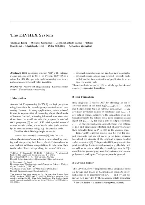 pdf the dlvhex system