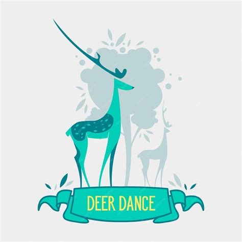 Premium Vector Vector Illustration Deer Dancing