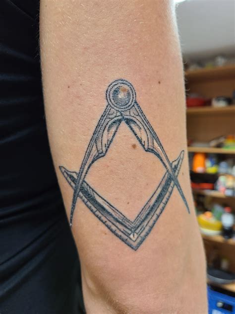 Masonic Square And Compass Tattoo