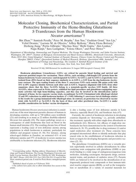 Pdf Molecular Cloning Biochemical Characterization And Partial