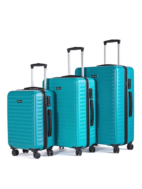 Buy Assembly Set Of 3 Textured Hard Sided Suitcase Trolley Bag For