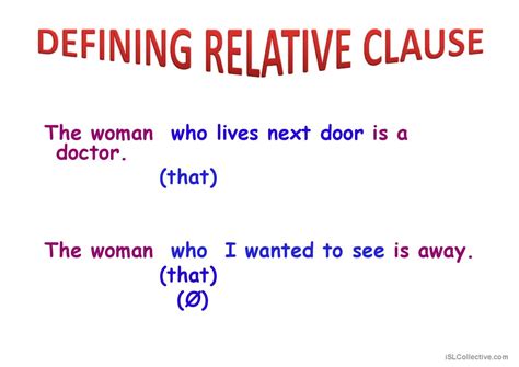 Relative Clauses Grammar Guide English Esl Powerpoints