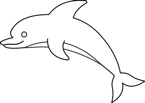Clip Art Dolphin Black And White