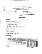 EET 123 LAB 1 Pdf Centennial College ELECTRICAL ENGINEERING TECHNICIAN Course EET 123