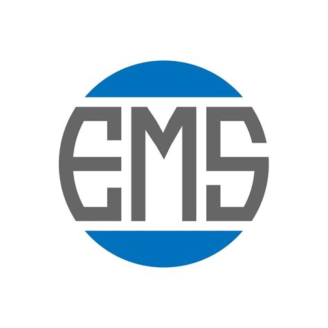 Ems Letter Logo Design On White Background Ems Creative Initials