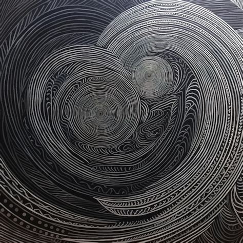 Premium Ai Image An Abstract Textured Black Background With Metal Spirals