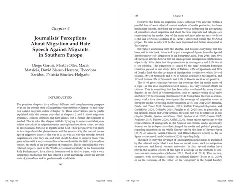 Pdf Journalists Perceptions About Migration And Hate Speech Against