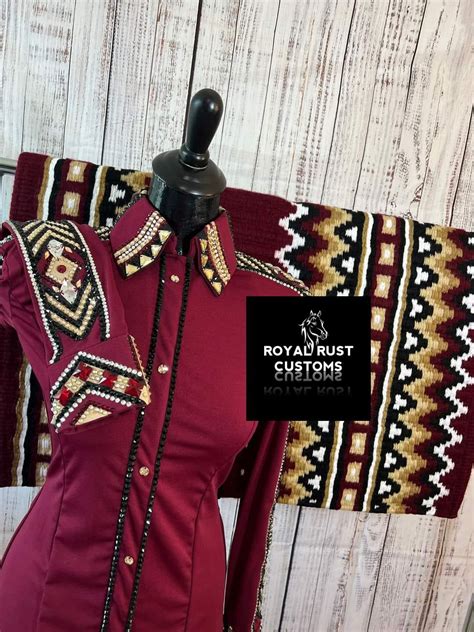 Red Western Show Shirt Showmanship Shirt For Women Show Shirt For Women