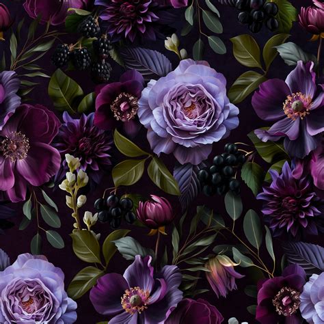 Dark Floral Wallpaper Gothic Elegance And Bold Botanical Design For