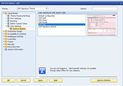 ABAP Tip 시스템 별 SAP GUI color change
