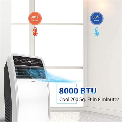 Shinco 8000 Btu Portable Ac Unit Dehumidifier And Fan For 200 Sqft