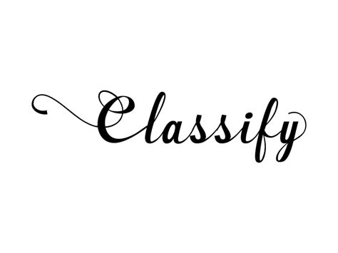 Classify Svg Typography Graphic By Expressyourself82 · Creative Fabrica
