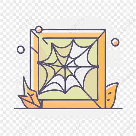 사각형 프레임과 거미줄이 있는 프레임 벡터 욱스 스케치 Png 일러스트 무료 다운로드 Lovepik