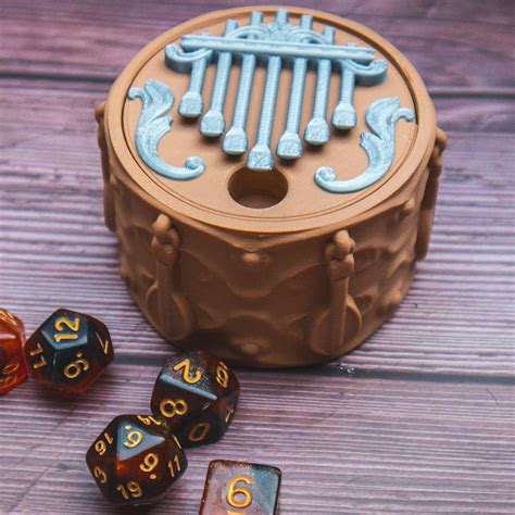 Bard Dandd Class Dice Holder Lute Musical Instrument The Flaming
