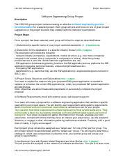 Software Engineering Group Project Guidelines Course Hero