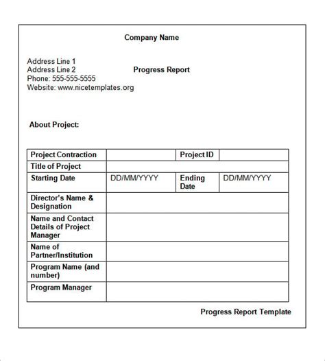 Weekly Status Report Template Word