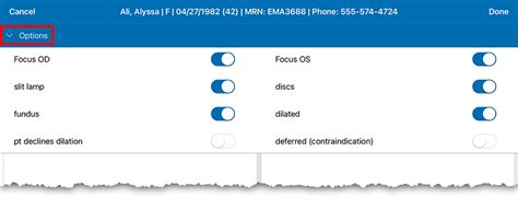 Performing A Simple Eye Exam In The Ipad App