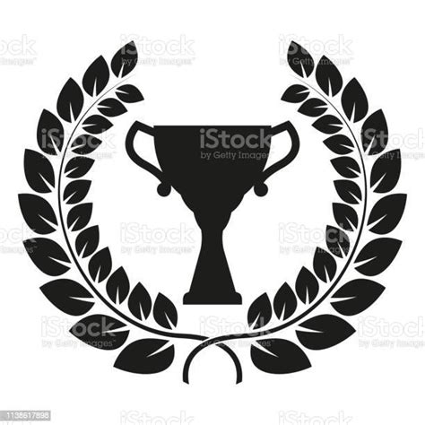 트로피 컵과 월계수 화 환 1 위 수상 또는 챔피언스 컵 아이콘입니다 벡터 일러스트입니다 1에 대한 스톡 벡터 아트 및 기타 이미지 Istock