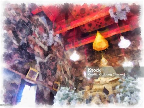 왓 아룬 사원 방콕 수채화 스타일 일러스트 인상파 그림의 고대 태국 건축물 0명에 대한 스톡 벡터 아트 및 기타 이미지 0명 노랑 디자인 Istock