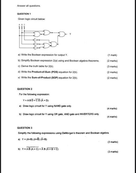 Solved Given Logic Circuit Below A Write The Boolean Chegg