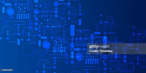 Futuristic Microchip Processor Quantum Computer Large Data Processing