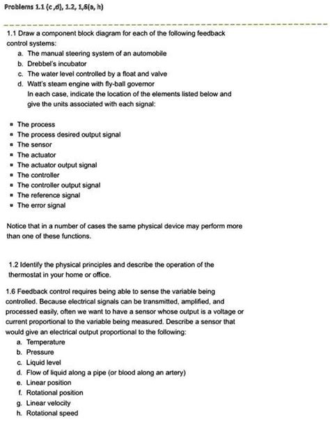 Problems 1 1 C D 1 2 1 6 A H 1 1 Draw A Component Block Diagram For Each Of The Following