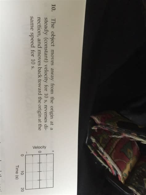 solved the object moves away from the origin at a steady