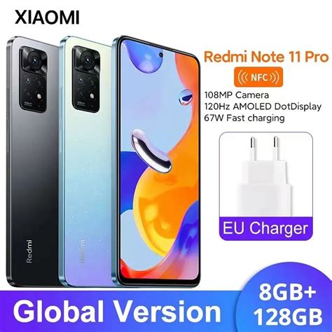 Global Version Xiaomi Redmi Note 11 Pro 8GB 128GB MTK Helio G96 Octa