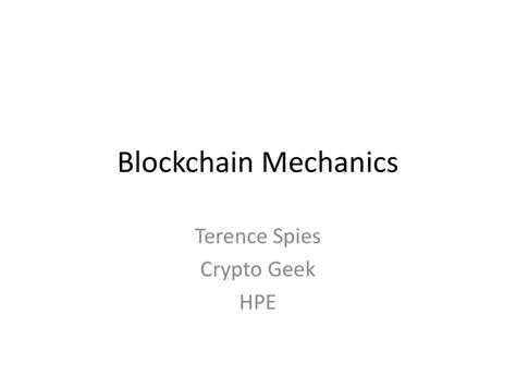 Blockchain Mechanics Bitcoin Smart Contracts