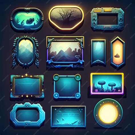 Premium Ai Image Background Rectangle Frame Game Ai Generated Gui