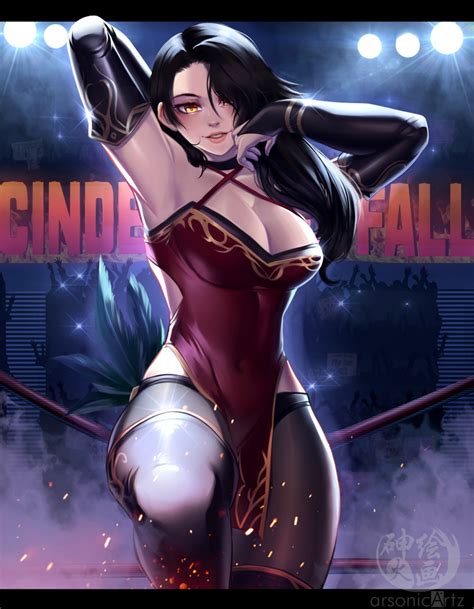 Rule 34 Amber Eyes Arm Length Gloves Arsonichawt Audience Black Hair