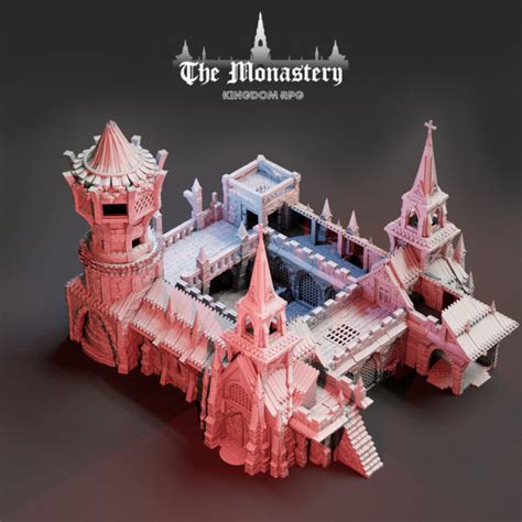 3d Printable Medieval Monastery Kingdom Rpg The Monastery Blasphemy Add On By Dalla Croce