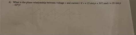 Solved What Is The Phase Relationship Between Voltage V Chegg