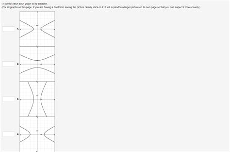 solved 1 point match each graph to its equation for all