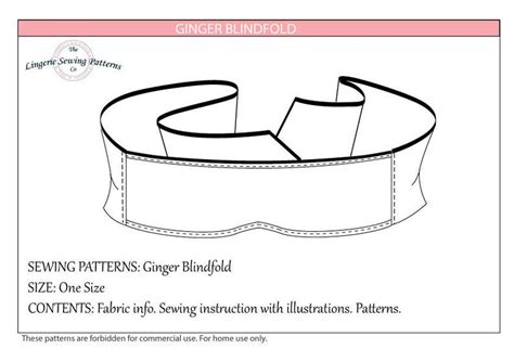 blindfold sewing pattern pdf sewing pattern blindfold etsy